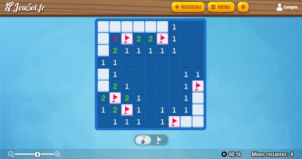 Démineur Gratuit - Jouez en Ligne | JeuSol.fr