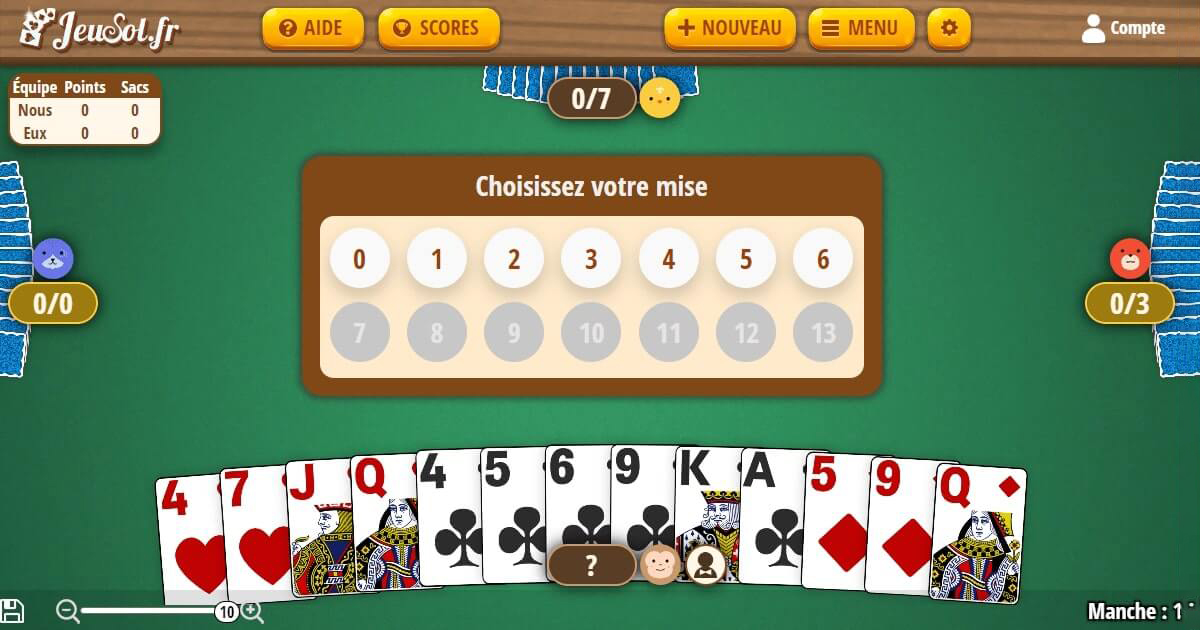 Atout Pique - Jouez en Ligne Gratuitement | JeuSol.fr