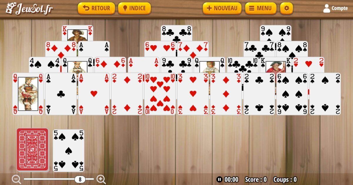 TriPeaks Solitaire Gratuit - Jouez en Ligne | JeuSol.fr